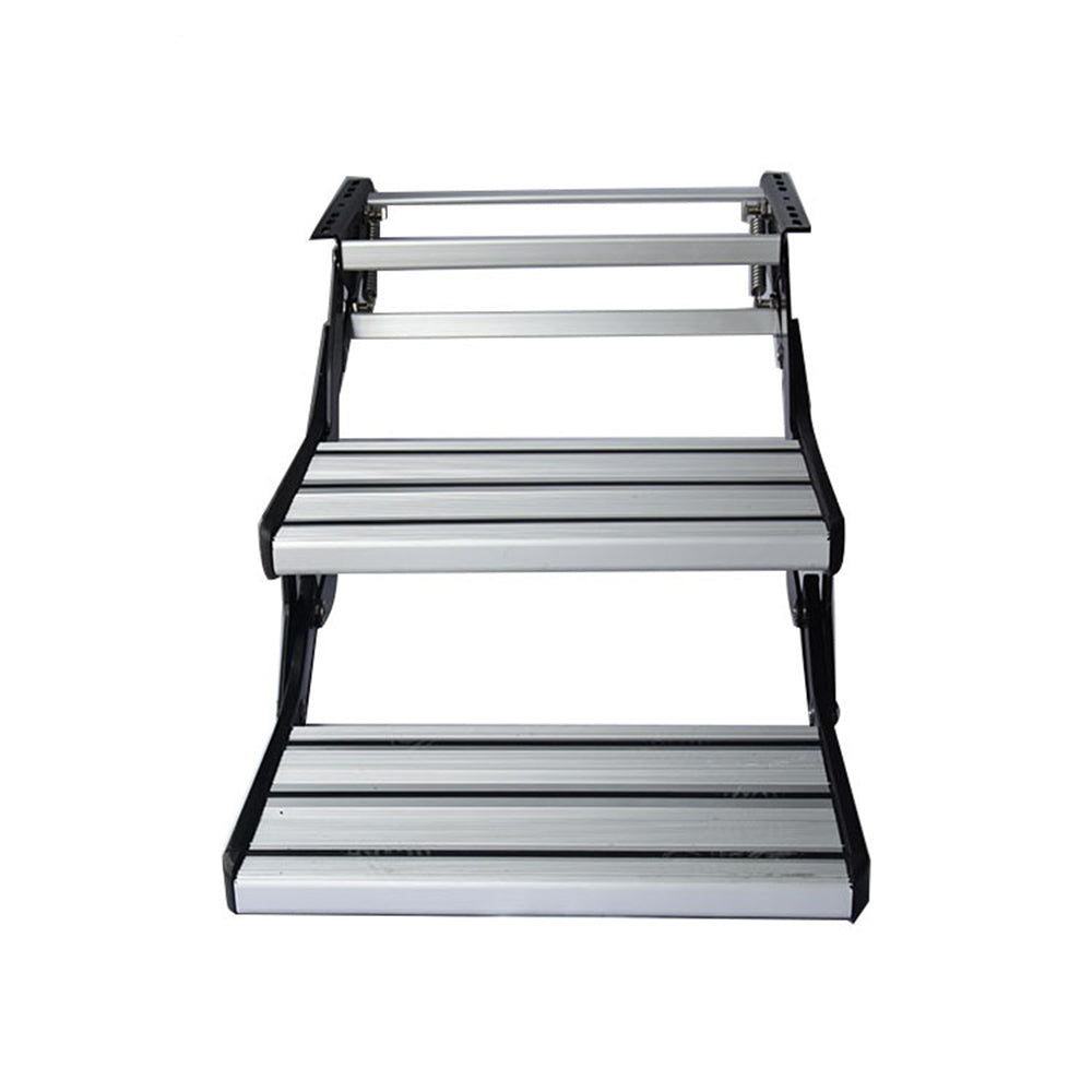 Folding Double Caravan Step Aluminium Pull Out Steps For Road RV Campe ...