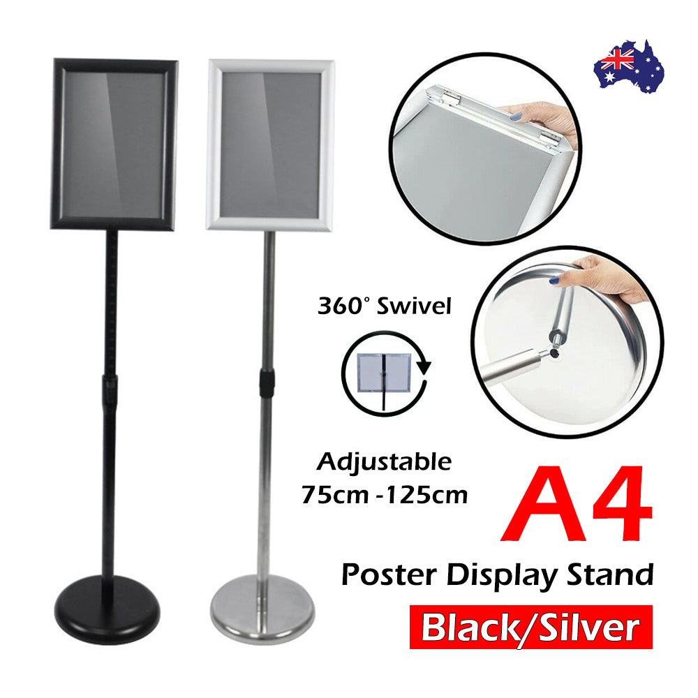 NEW A4 Floor Poster Stand Foyer Pedestal Sign Holder Business Menu Dis ...