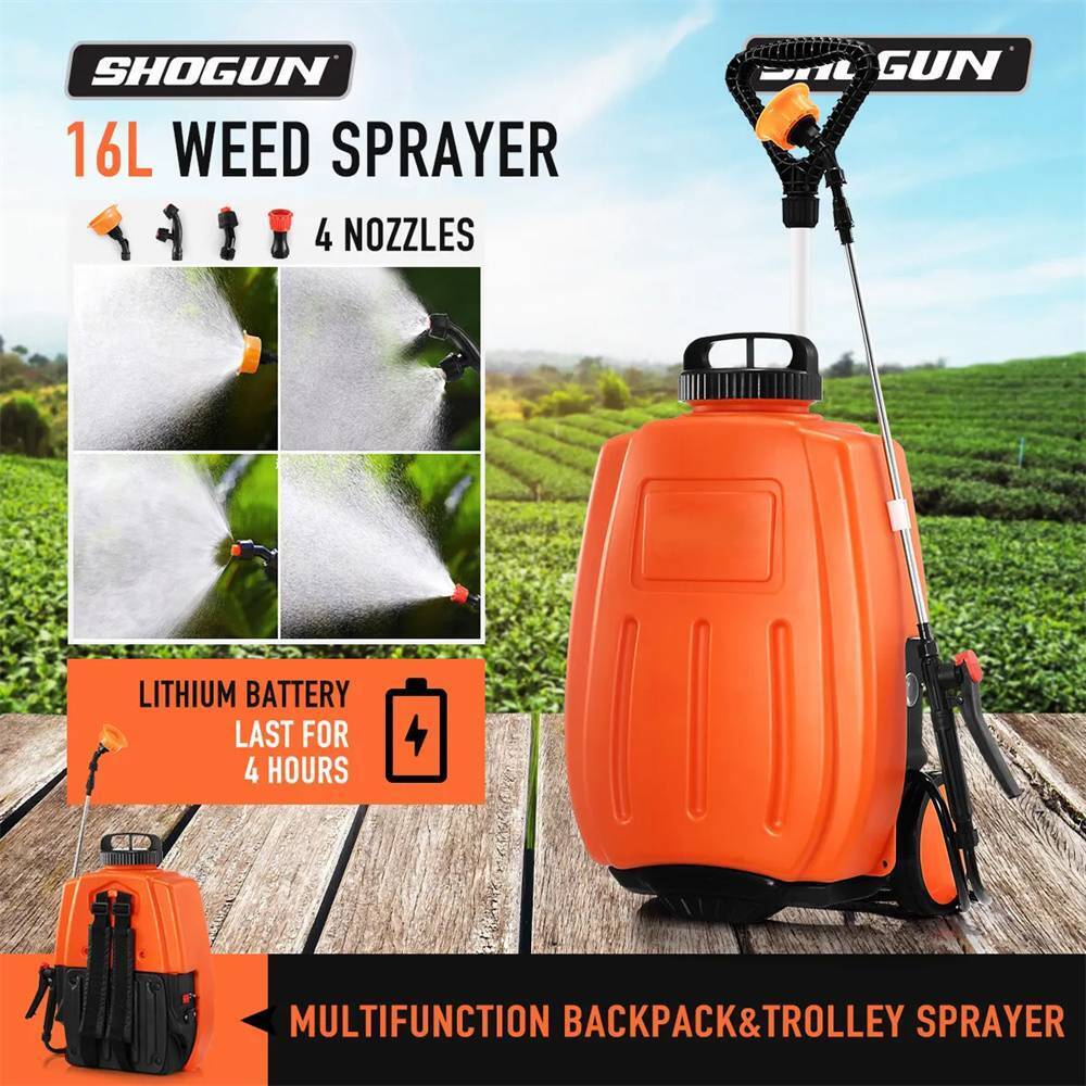 Garden Weed Sprayer Trolley Backpack Electric Battery Powered Lawn Pum ...